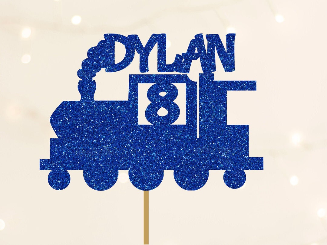 Personalised Train Birthday Cake Topper - Etsy