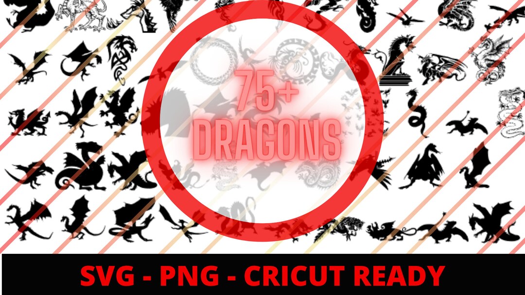 Dragon SVG Bundle, Dragon PNG Bundle, Dragon Clipart, Svg, Png, Dragons ...
