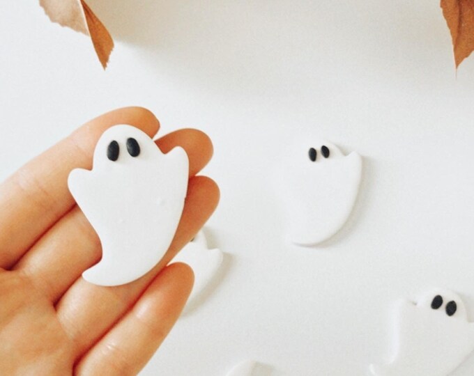 Ghost Clay Magnet Set, Fall Decor, Fridge Magnets, Office Decor, Ghost ...