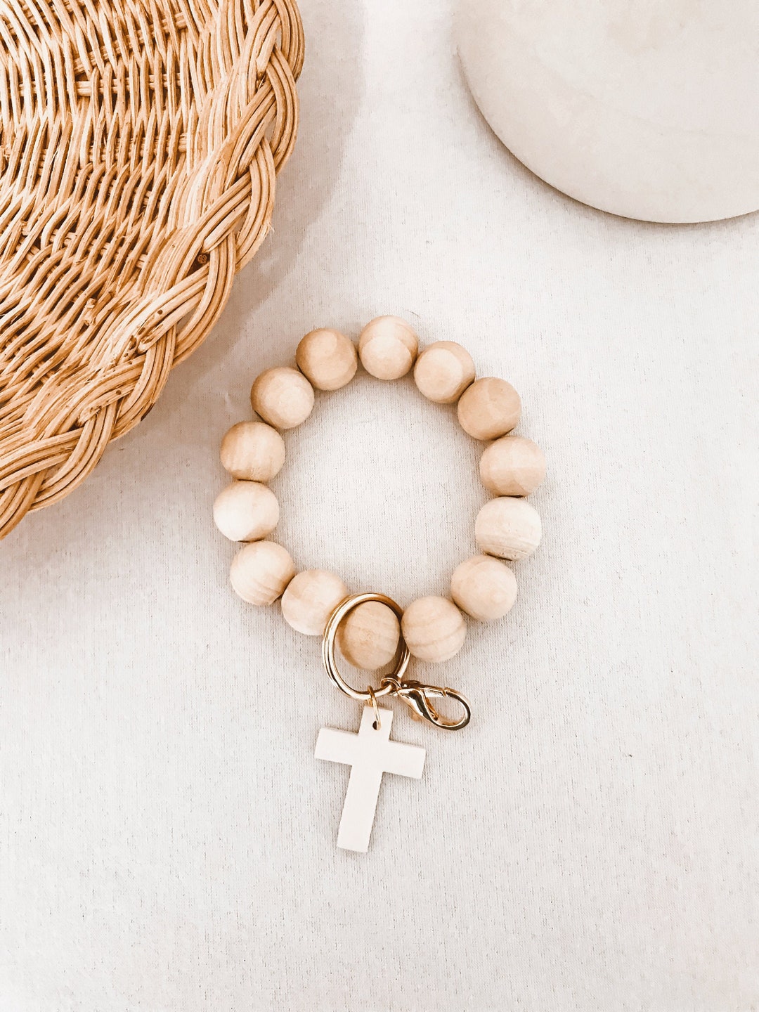 Bead Wristlet Cross Keychains, Faith Inspired Keychains, Key Accessories, Meaningful Gifts ...