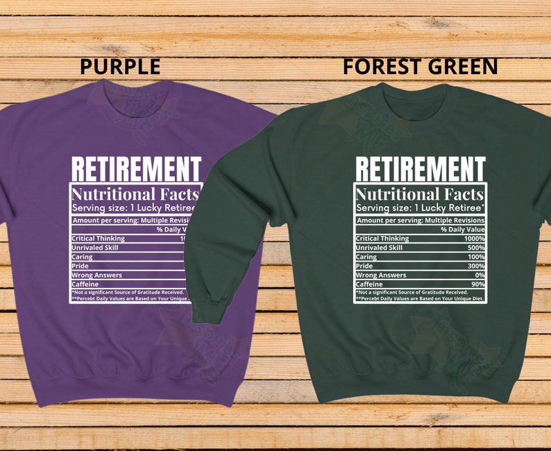 Retiree Nutritional Facts, Happy Retirement, Officially Retired Unisex ...