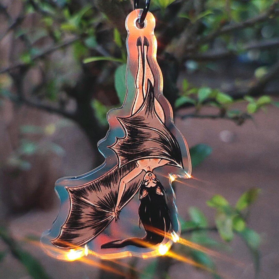 Bats Are Cool- Keychain, Rainbow Keychain, Gift, Bat Keychain, Spooky ...