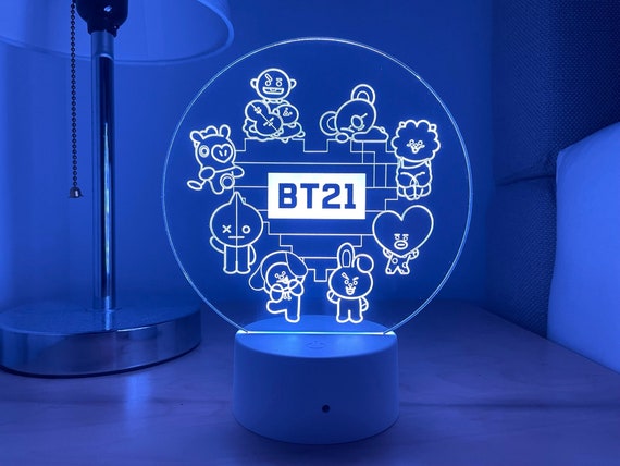 BTS BT21 Kpop LED Night Light - Etsy
