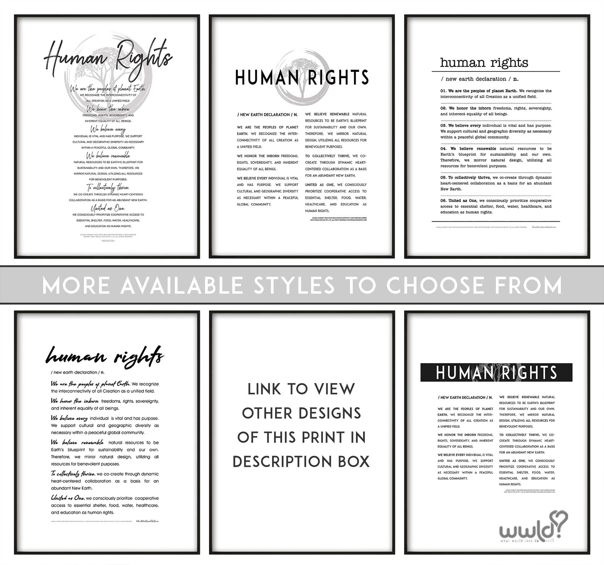 Human Rights Wall Art Human Rights Printable Human Rights - Etsy