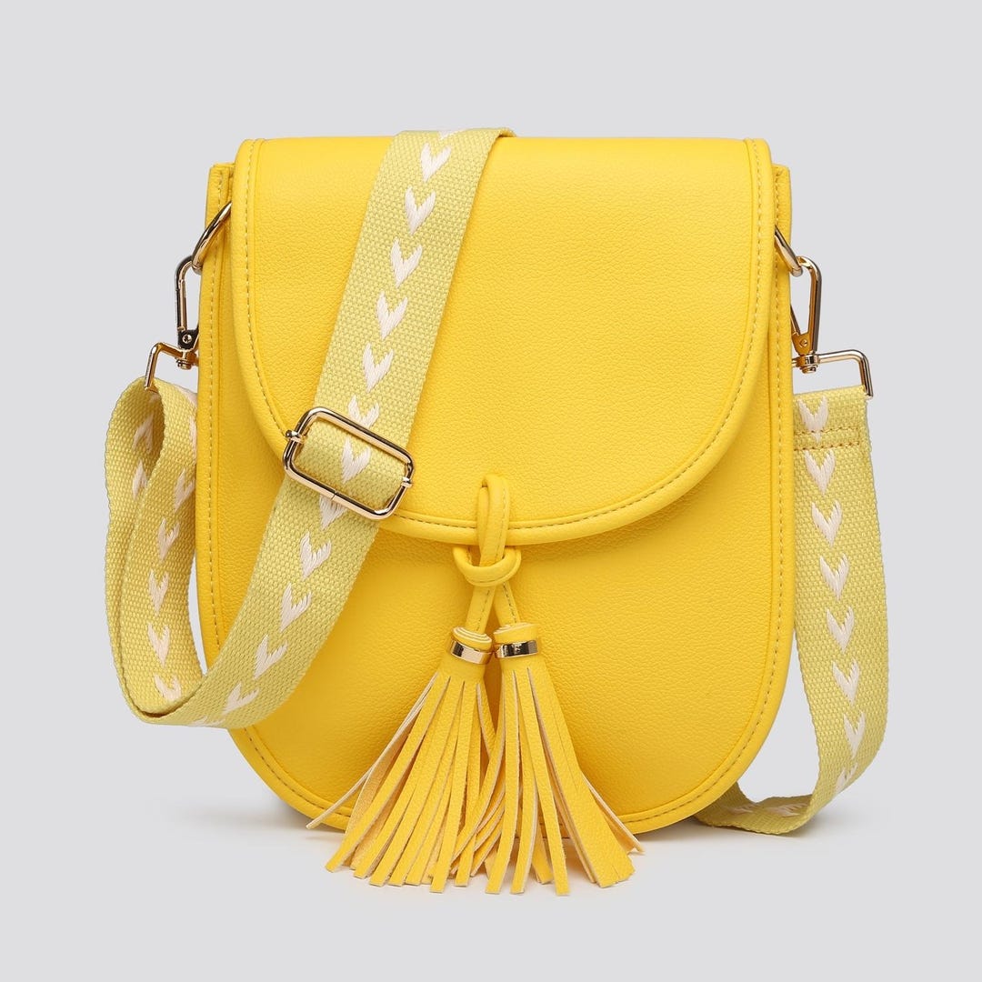 Vegan Tussled Leather Ladies Crossbody Bag: Women's Satchel Tote ...
