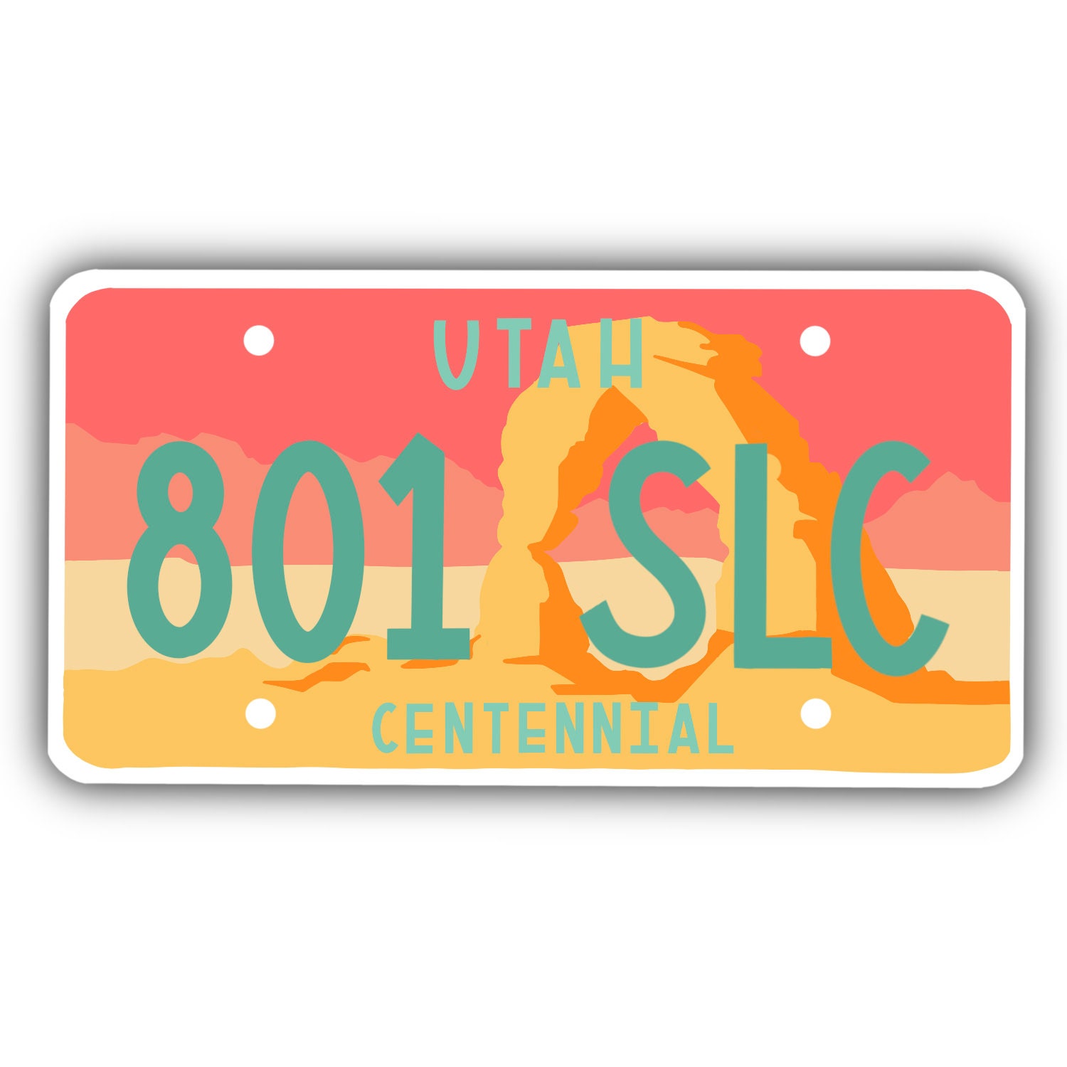 Utah License Plate Sticker Salt Lake City Sticker Vinyl | Etsy