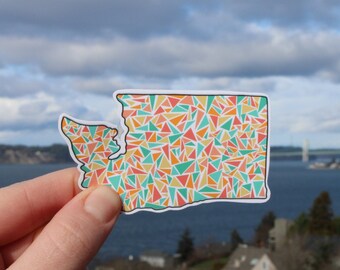 Washington State Vinyl Sticker - Etsy