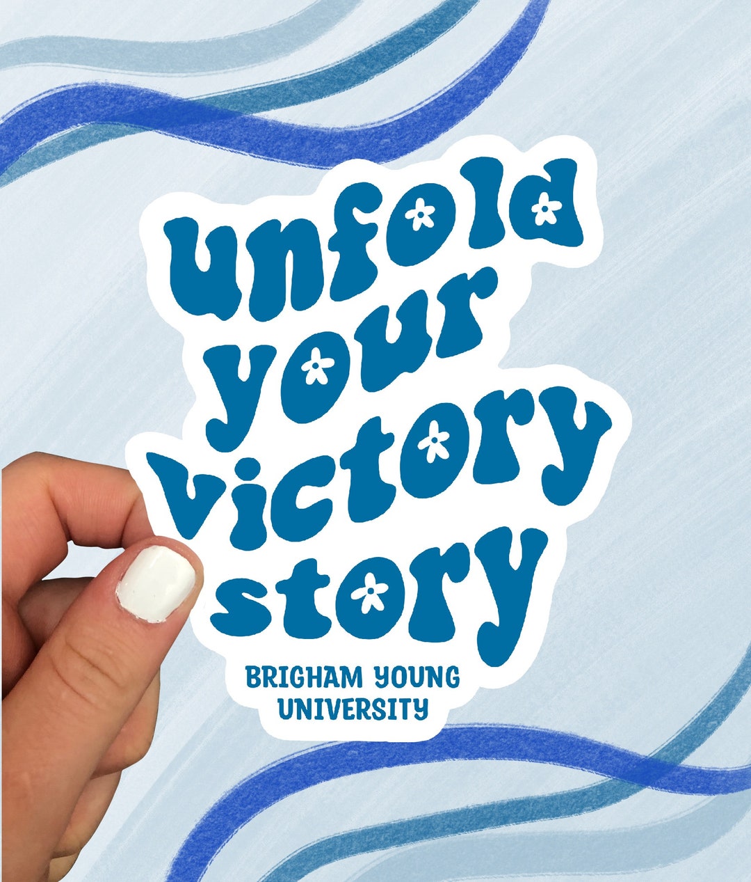 BYU Sticker Fight Song Sticker Groovy College Sticker Vinyl Waterproof ...