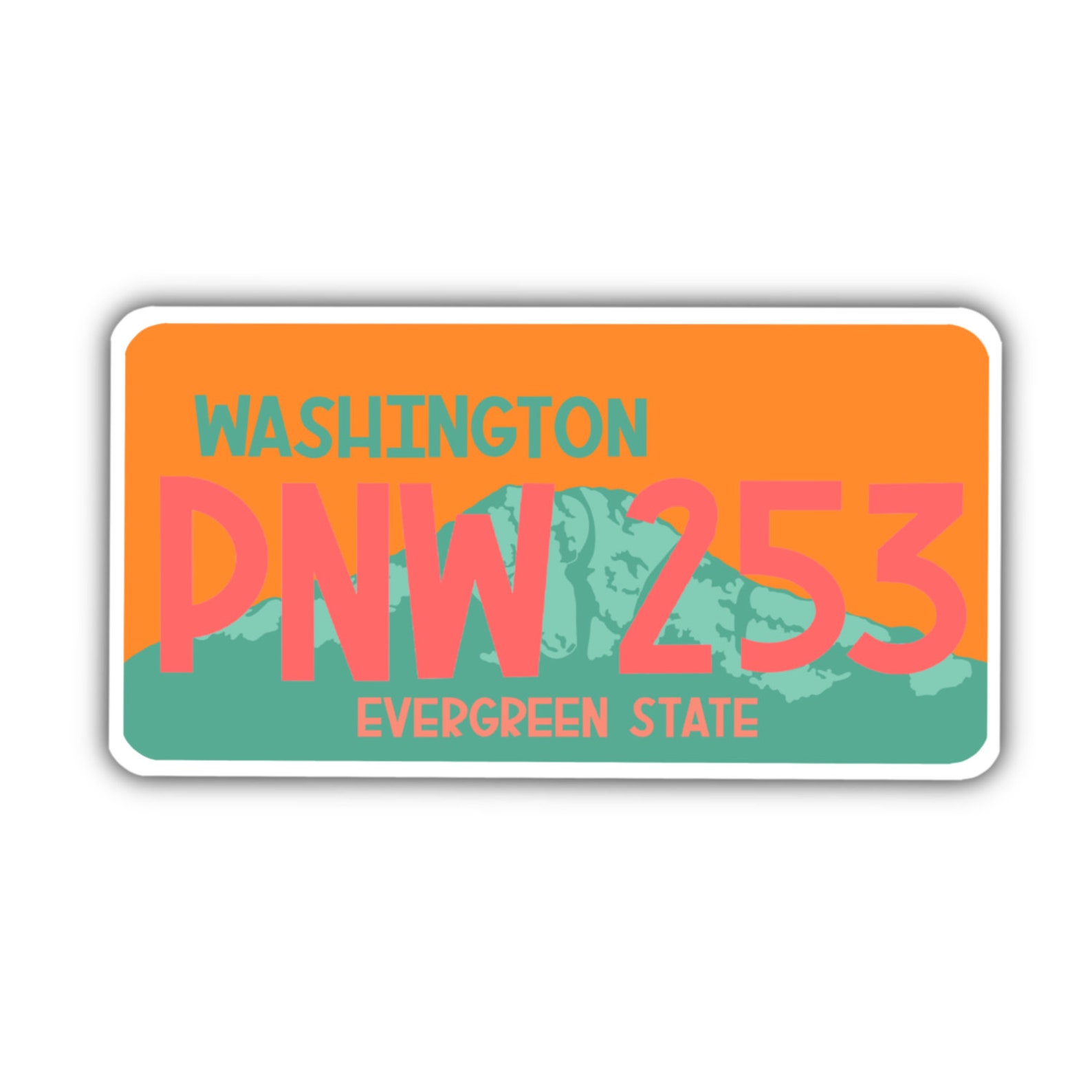 Washington License Plate Sticker | Pacific Northwest Sticker ...
