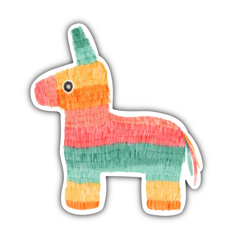 Pinata Sticker | Party Pinata Sticker | Vinyl Waterproof Sticker - Etsy