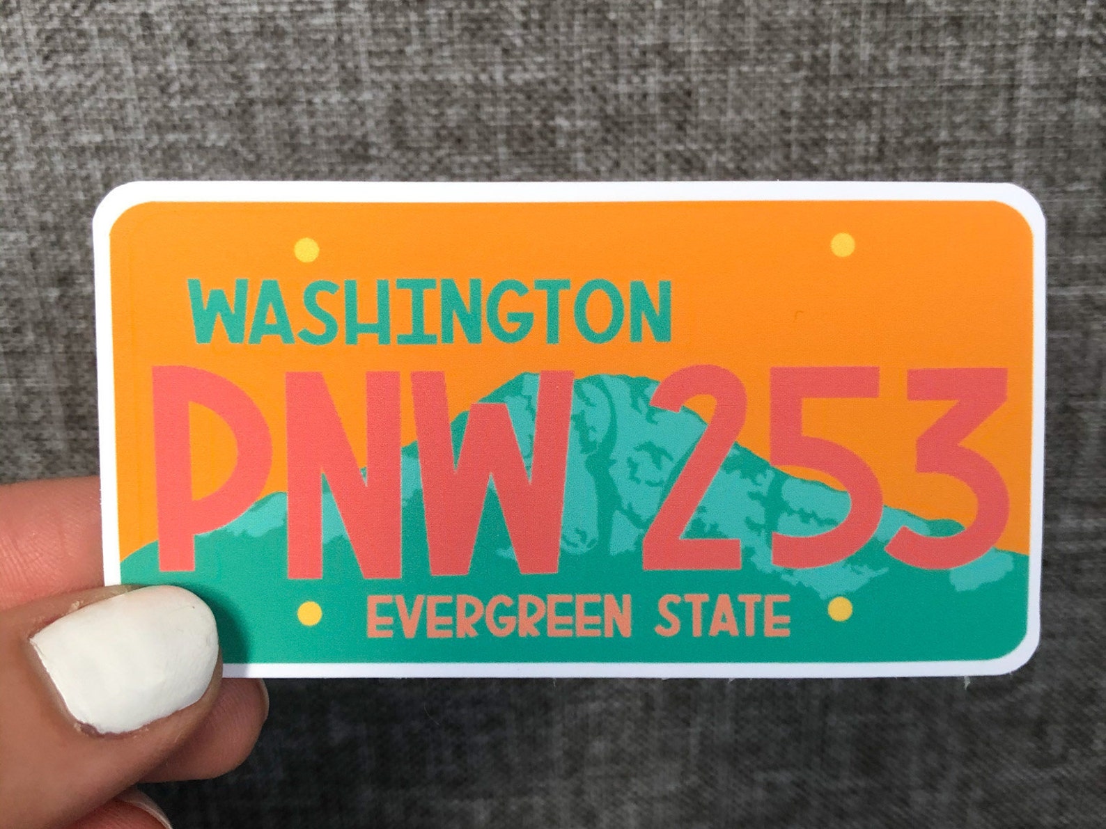 Washington License Plate Sticker | Pacific Northwest Sticker ...