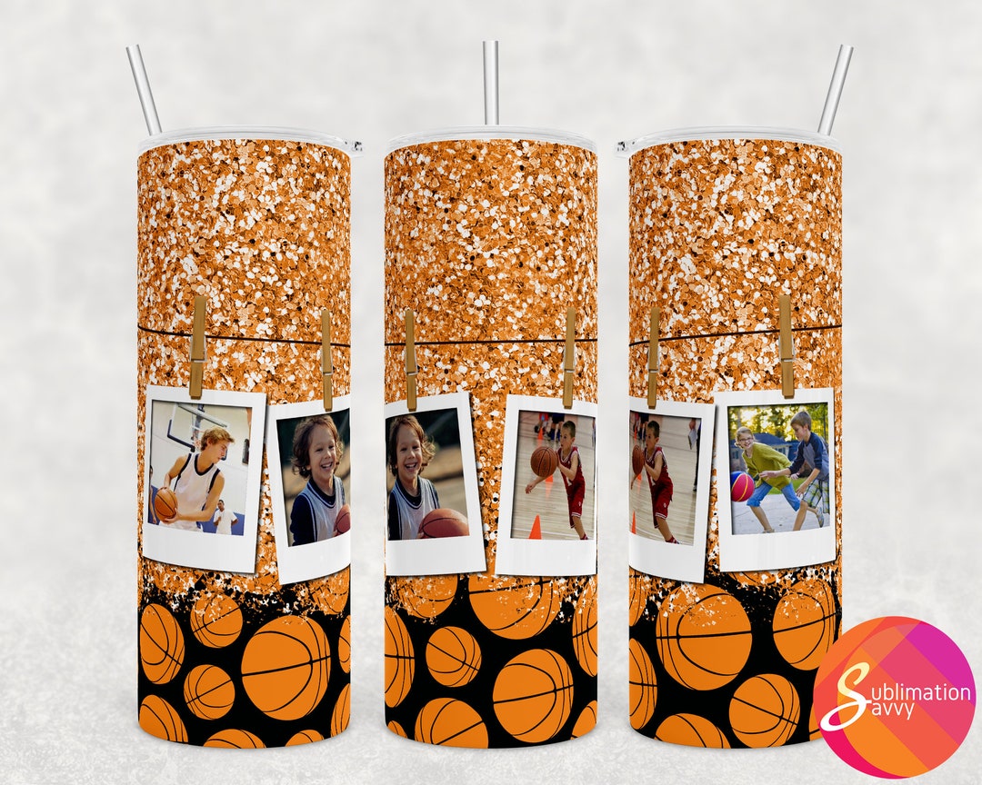 Basketball Sublimation Designs Download Photo Tumbler, Glitter ...