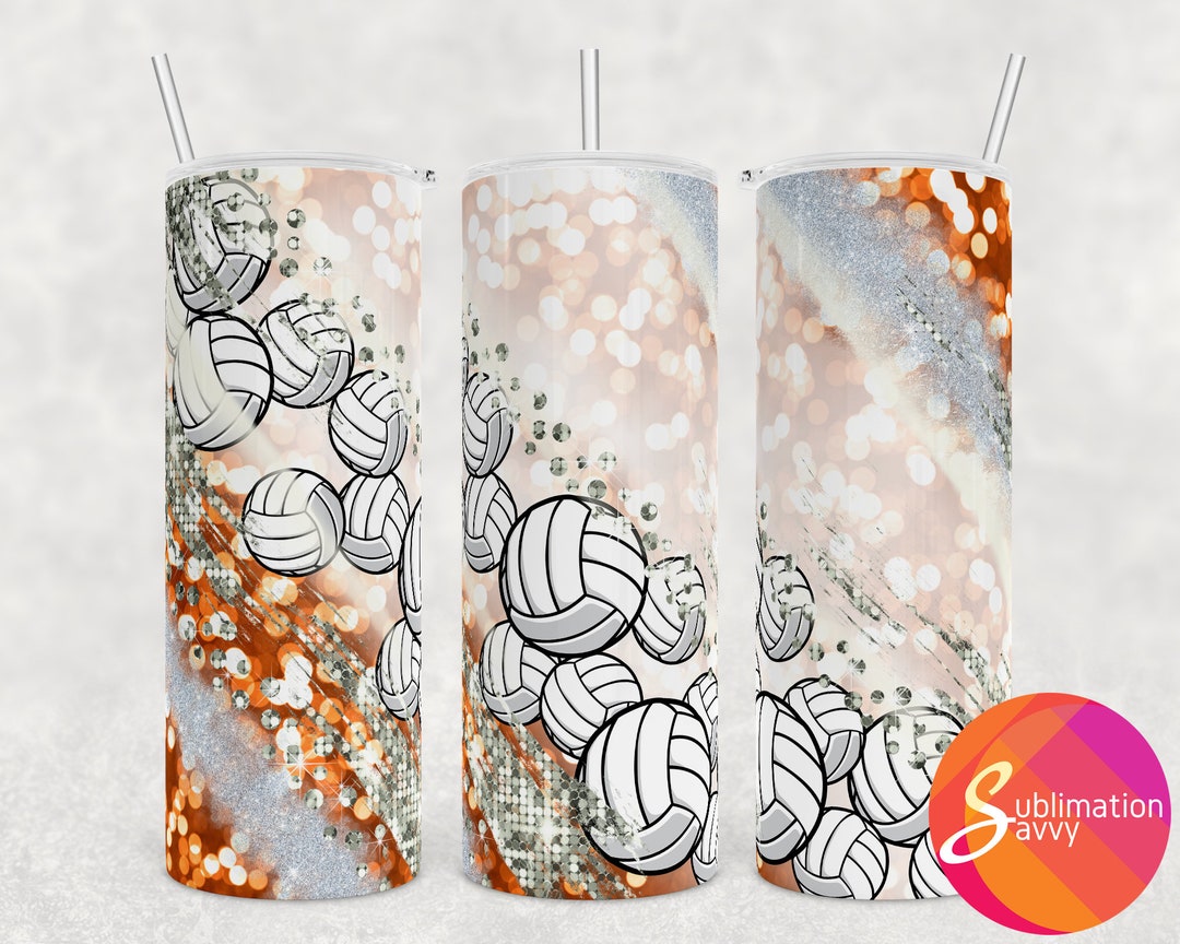 Volleyball Tumbler Design, Sublimation Tumbler for Girl, Volleyball ...