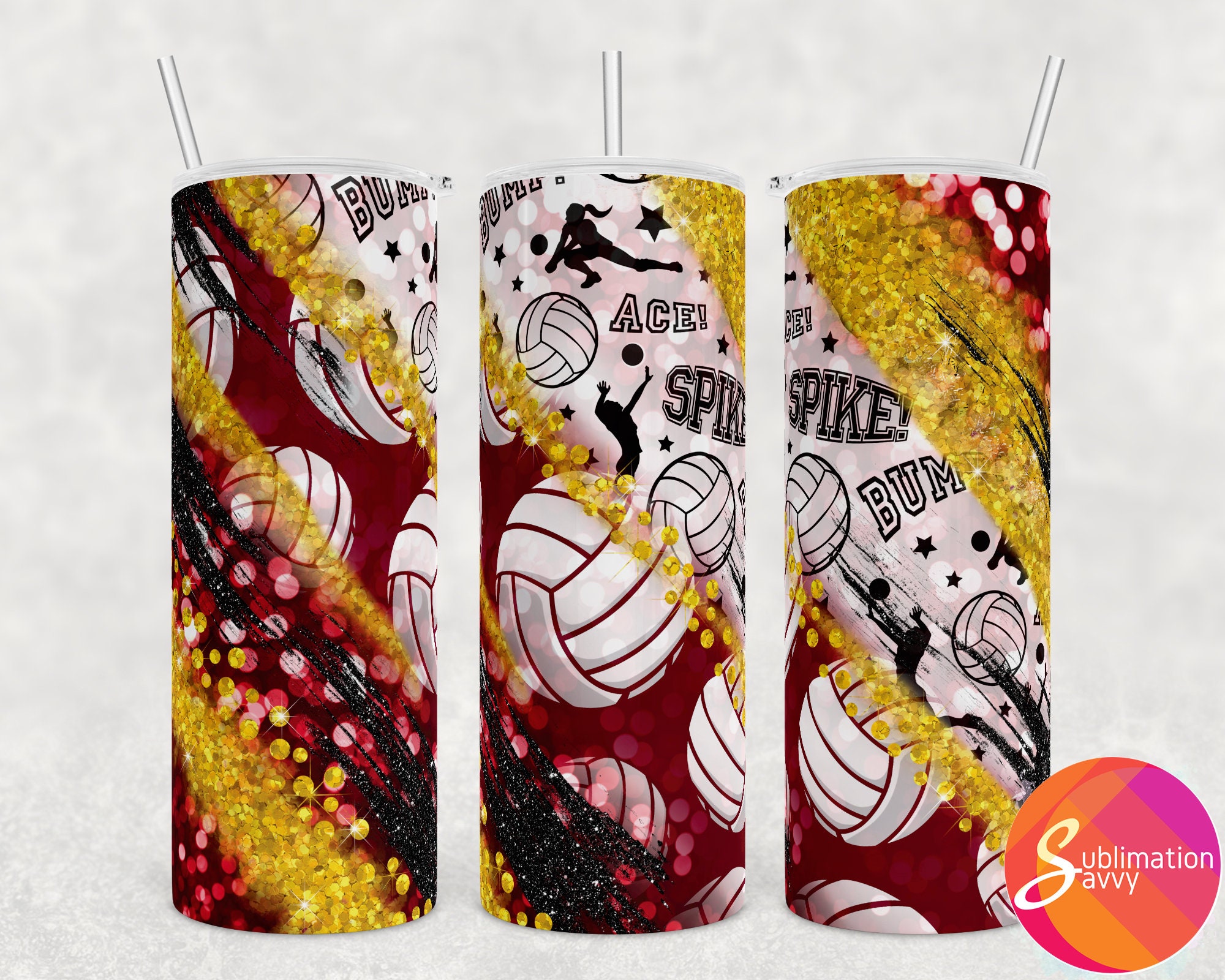 Volleyball Tumbler Design Sublimation Tumbler for Girl - Etsy