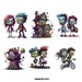 Zombie Clipart PNG Set, 24 Halloween Clipart, Commercial Use Clip Art ...