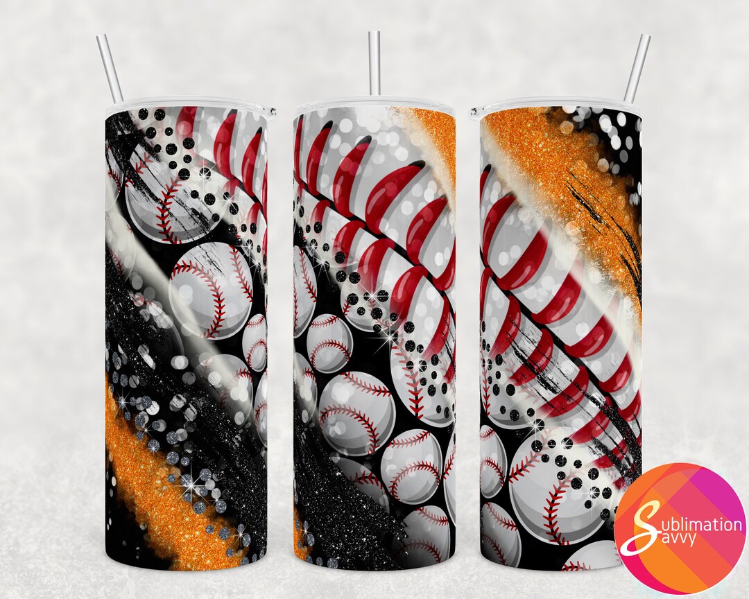 Baseball Sublimation Tumbler Designs, Baseball Tumbler Wrap, Tumbler ...