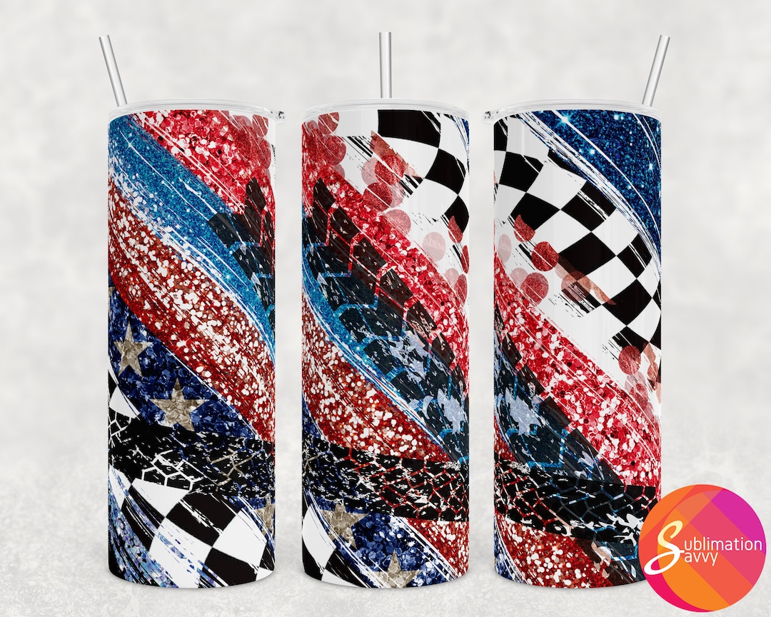 Racing Sublimation Tumbler Designs, NACAR Background Tumbler Wrap for ...