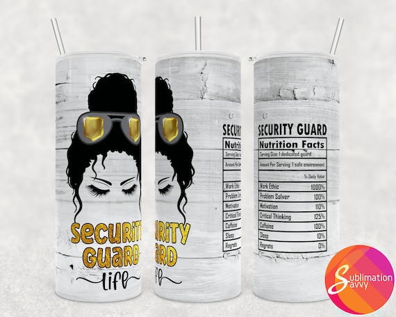 Security Guard Sublimation Tumbler 20 Oz Skinny Tumbler - Etsy