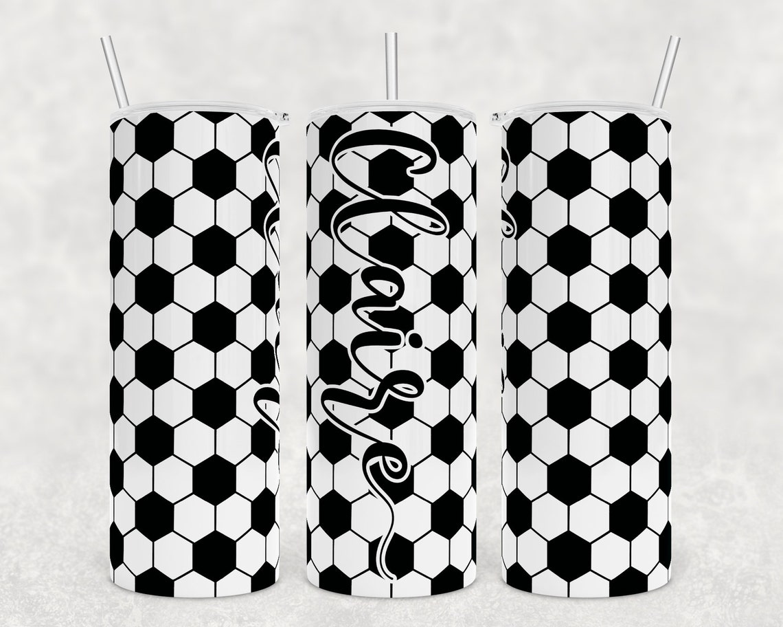 Customizable soccer sublimation tumbler wrap 20 oz skinny | Etsy