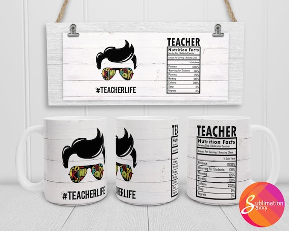Teacher Sublimation Design for 15 Oz Cricut Mug Nutrition - Etsy Australia