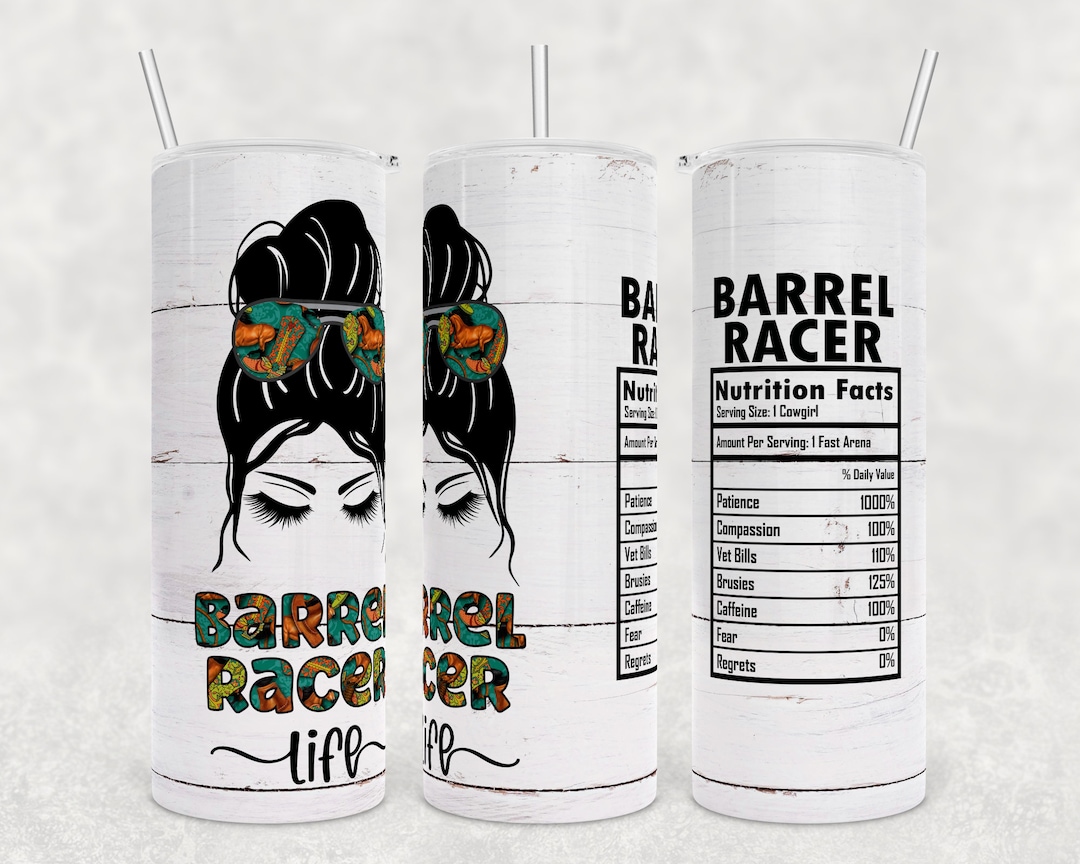 Barrel Racing Tumbler Wrap, Sublimation Design for 20 Oz Tumbler, Rodeo ...