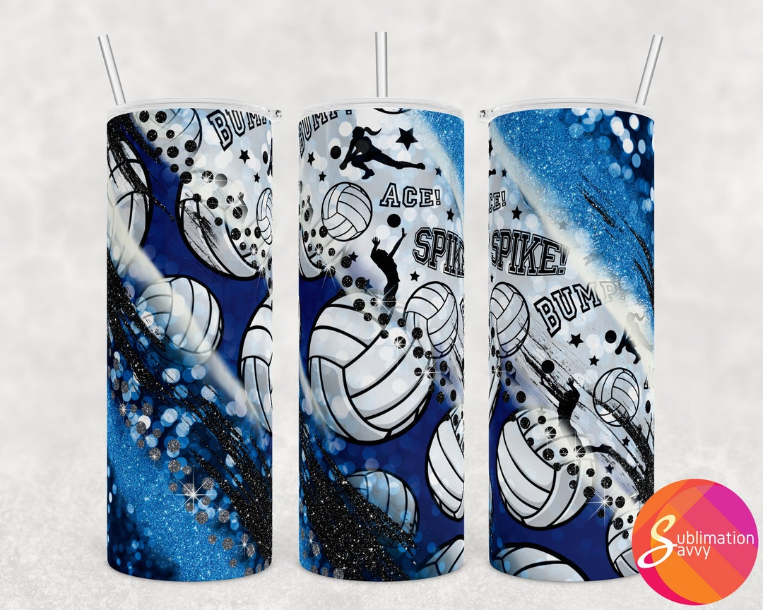 Volleyball Tumbler Design, Sublimation Tumbler for Girl, Volleyball ...