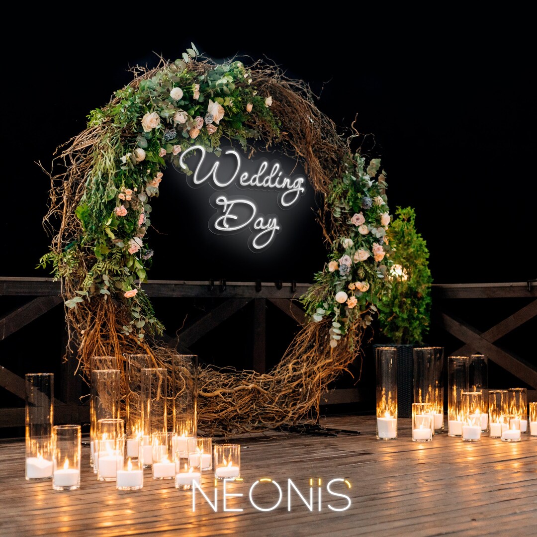 Wedding Day - Wedding LED Neon Sign, Wedding Decor, Wedding Ceremony ...