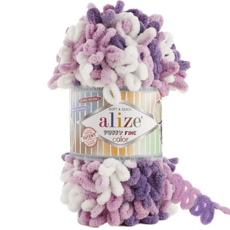 LOOP YARN Bulky Yarn Alize Puffy Fine Color Baby Blanket | Etsy