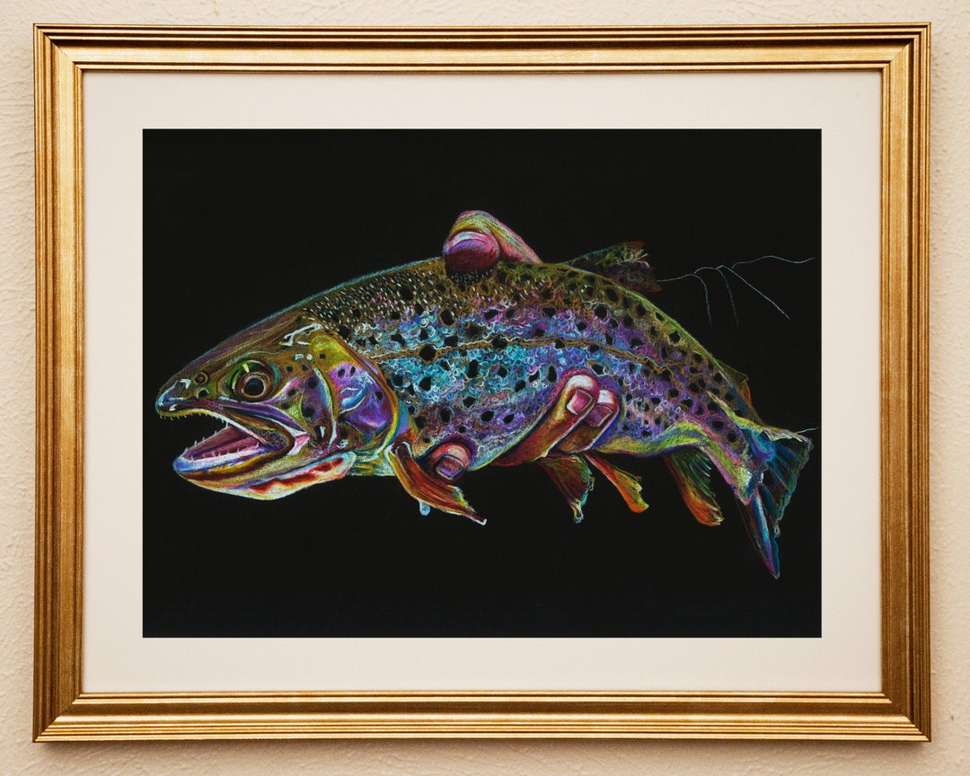 Cutthroat Trout Drawing Print - Etsy