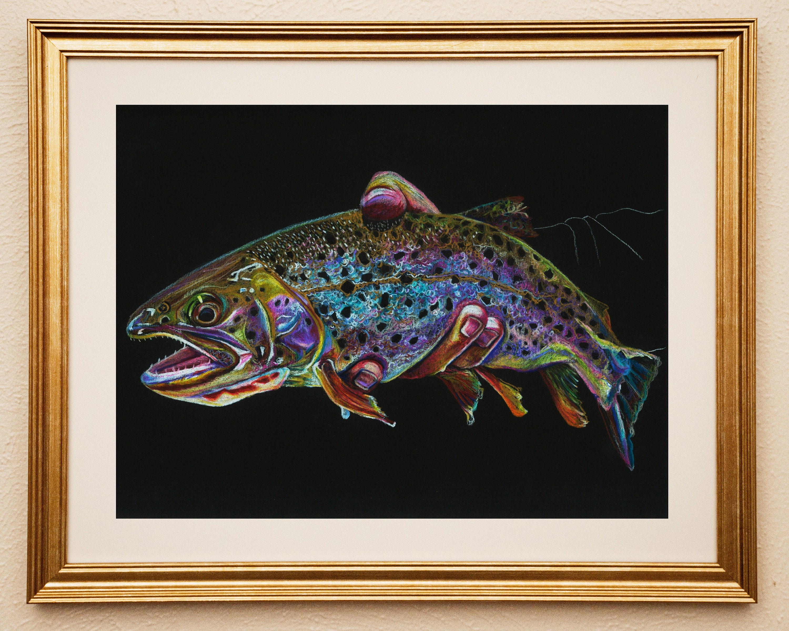 Cutthroat Trout Drawing Print - Etsy