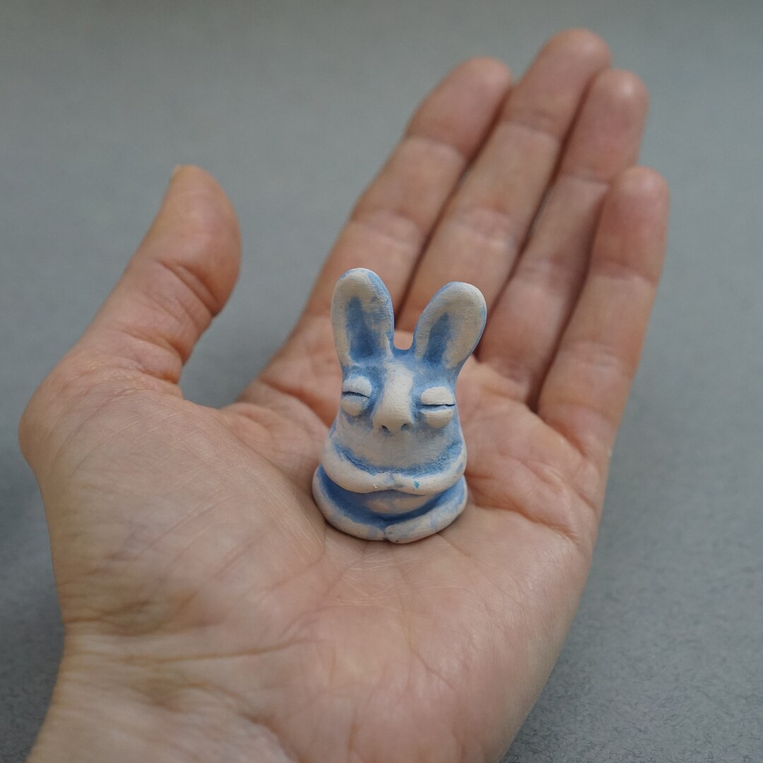 Ceramic Bunny Figurine Cute Easter Bunny Unique Animal Totem and Best ...