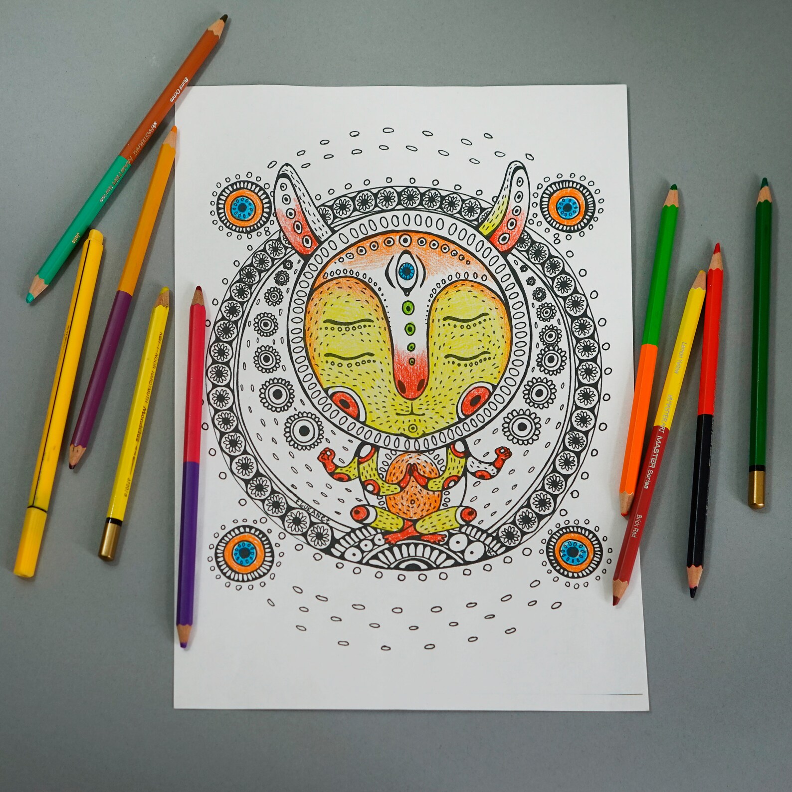 Digital Coloring Book for Adults Animal Antistress Fantasy - Etsy