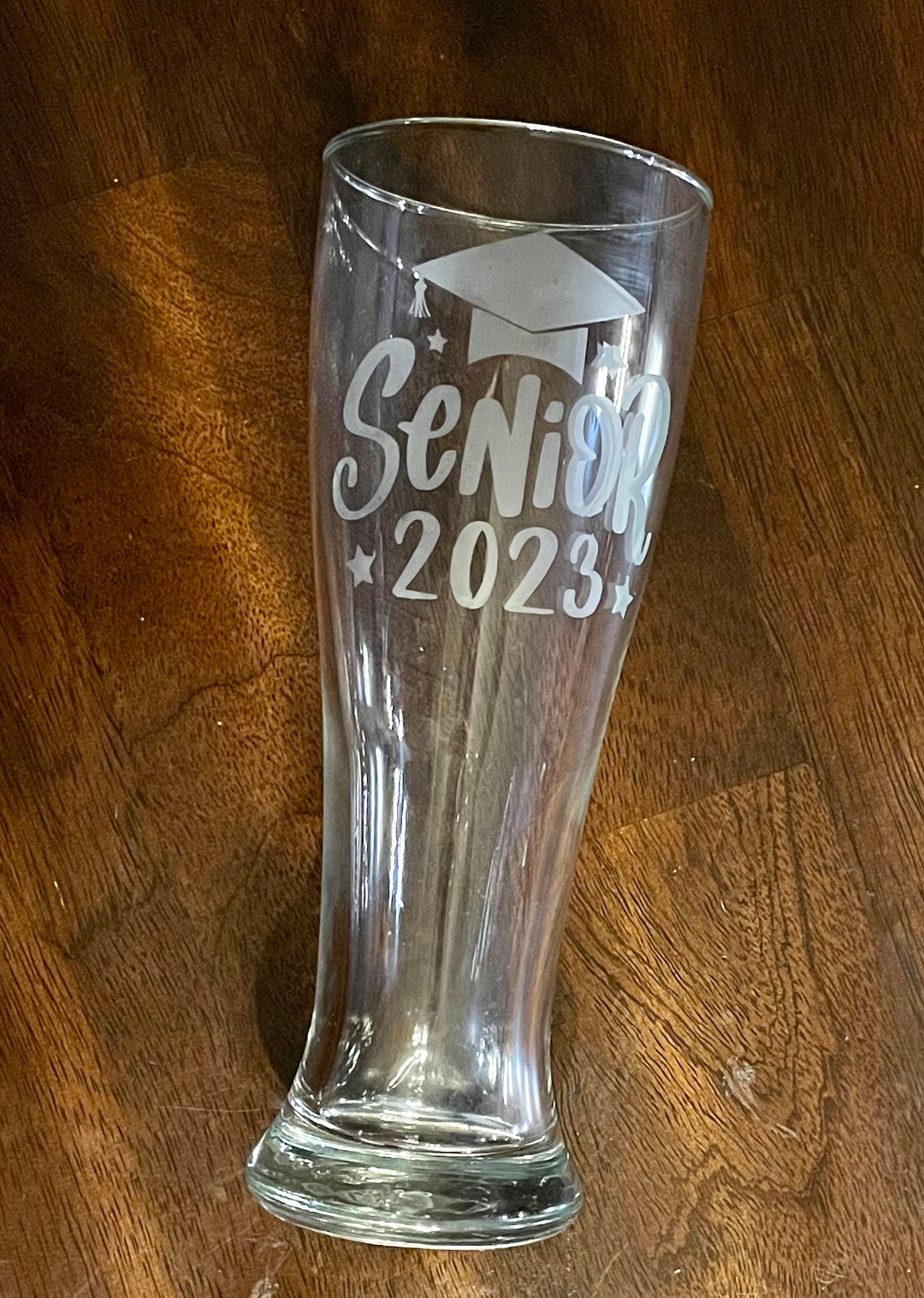 Class of 2024 Grad Tall Glass, Senior Graduation Etched Glass 2024 ...