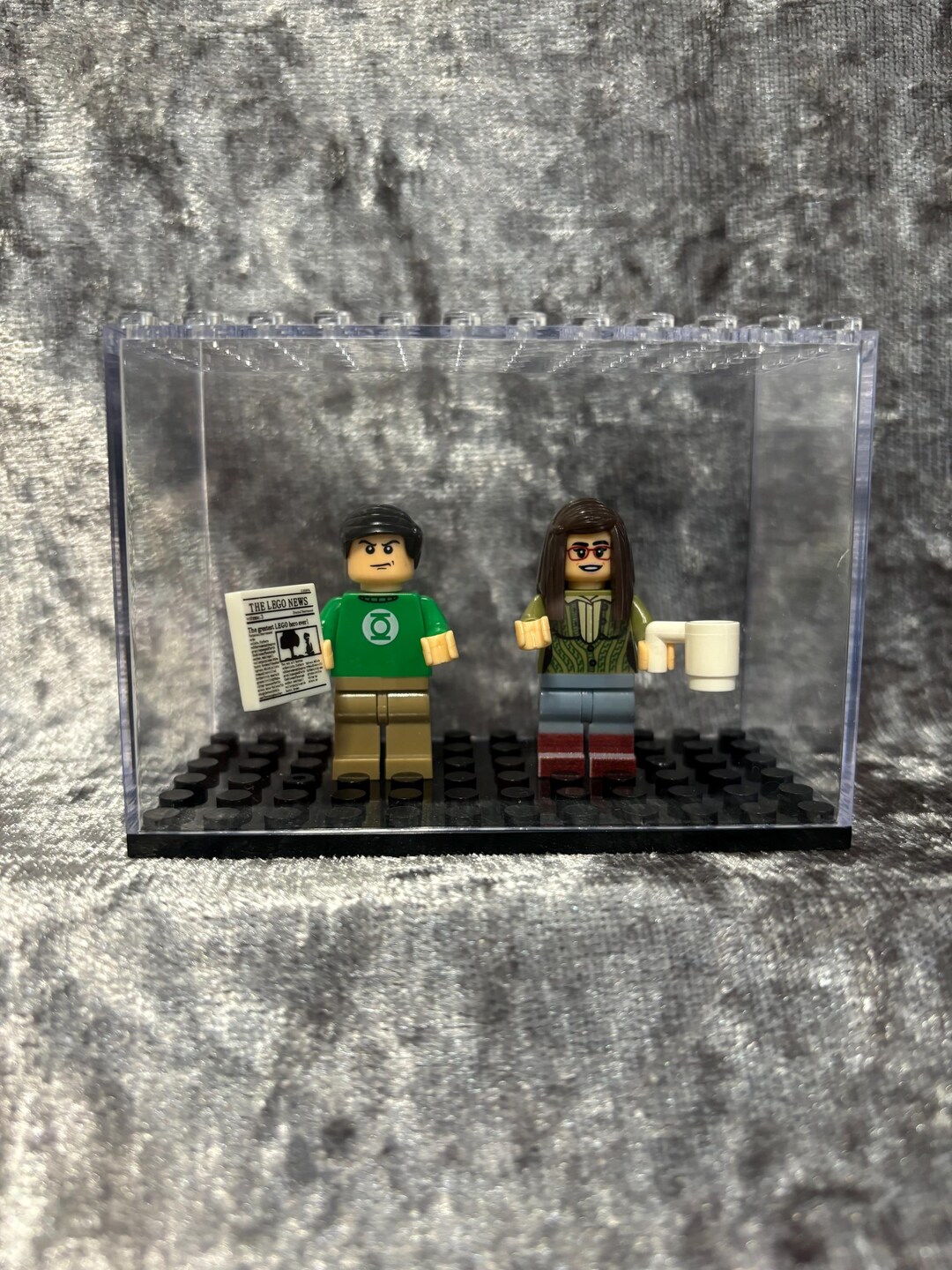 Big Bang Theory Sheldon & Amy Custom Minifigure Gift in Display Box ...