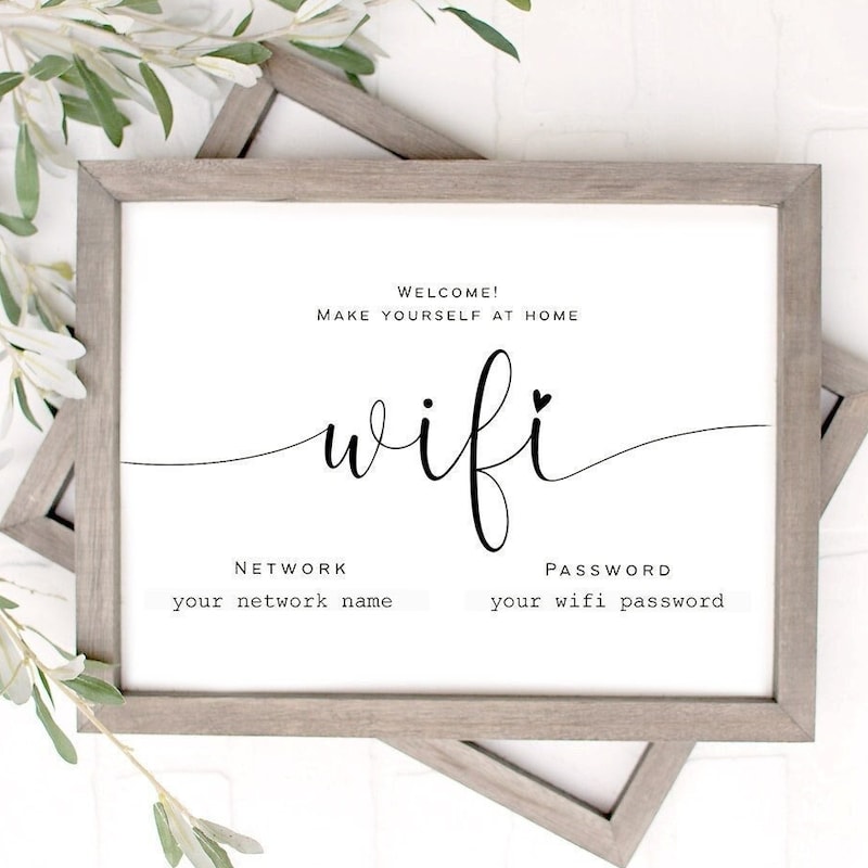 Be Our Guest Wifi Password Sign - Etsy