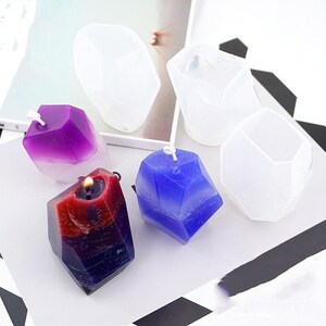 Gem Stone Crystal Candle Mould | Geometric Diamond Handmade Crafting ...