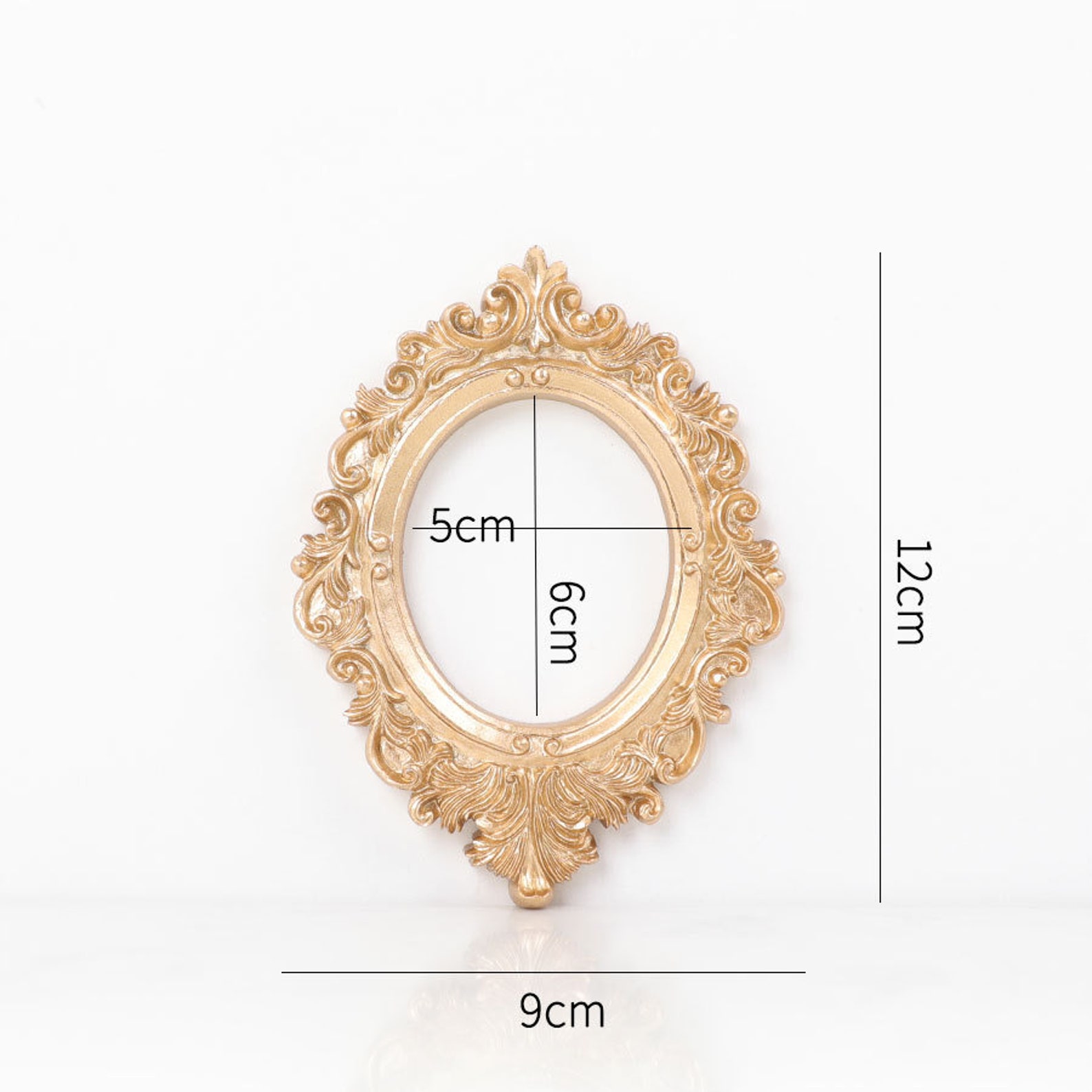Gold Vintage Photo Frame Prop Retro European Carved Ornamental Home ...