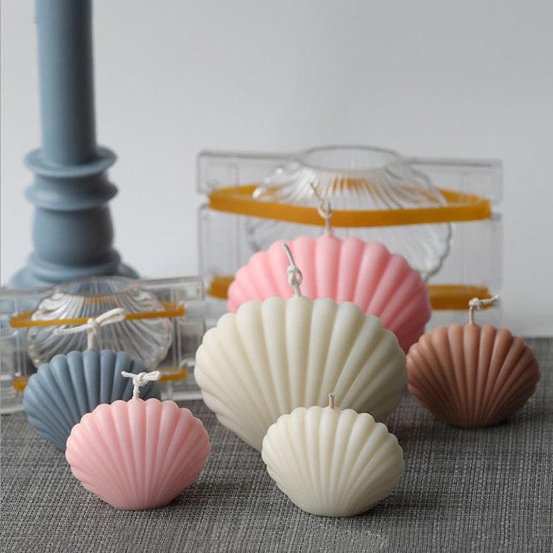 Seashell Scallop Candle Mould | Silicone Clam Sea Shell Molds | Ice Wax ...