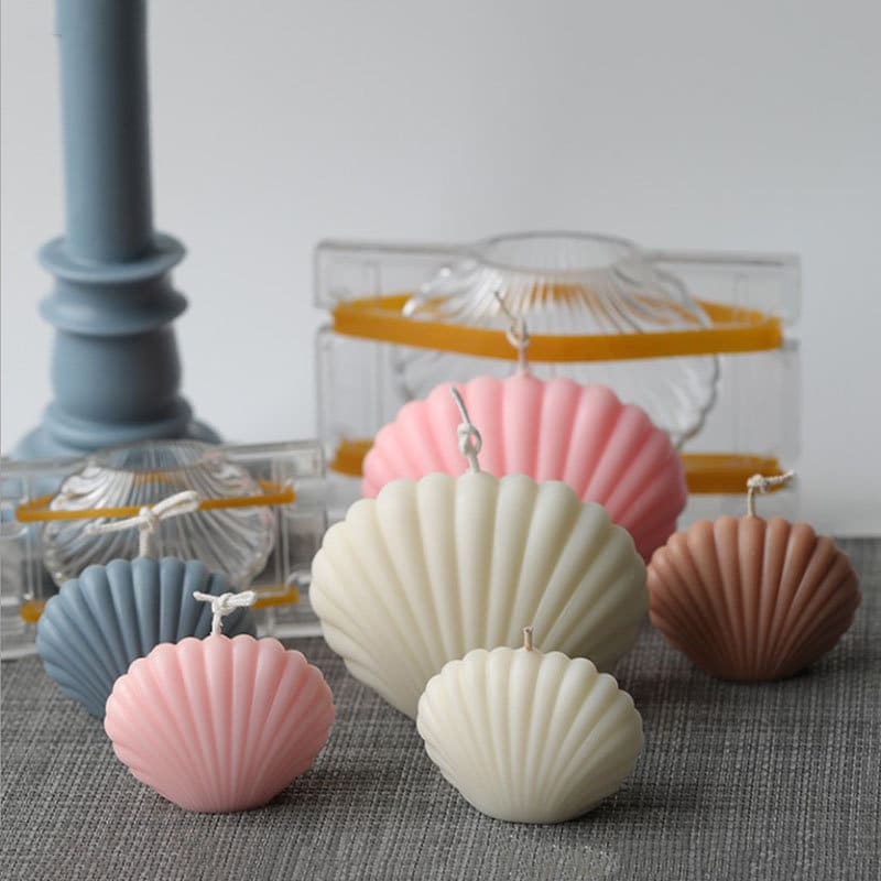 Seashell Scallop Candle Mould | Silicone Clam Sea Shell Molds | Ice Wax ...