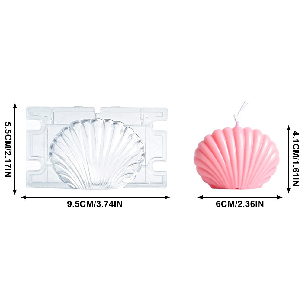 Seashell Scallop Candle Mould | Silicone Clam Sea Shell Molds | Ice Wax ...