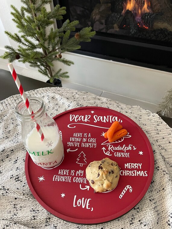 Dear Santa Tray Milk for Santa Board Personalized Gift for | Etsy