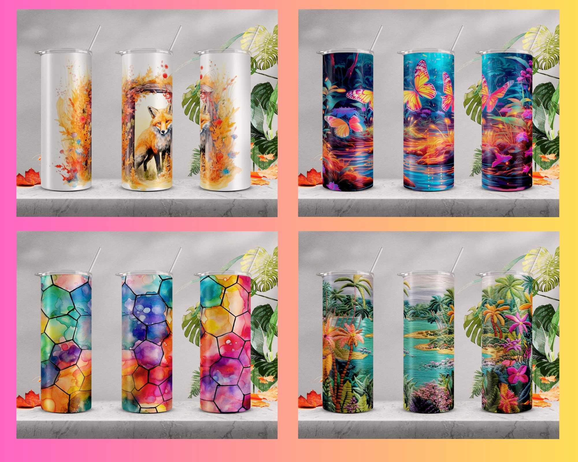 Skull & Red Roses Tumbler Wrap, 40oz Stanley, Sublimation Design ...
