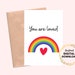 Printable LGBTQ Card, You Are Loved Rainbow Greeting Card - Etsy