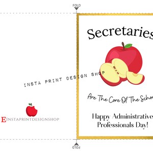 Printable Secretaries Are the Core of the School, Happy Administrative ...