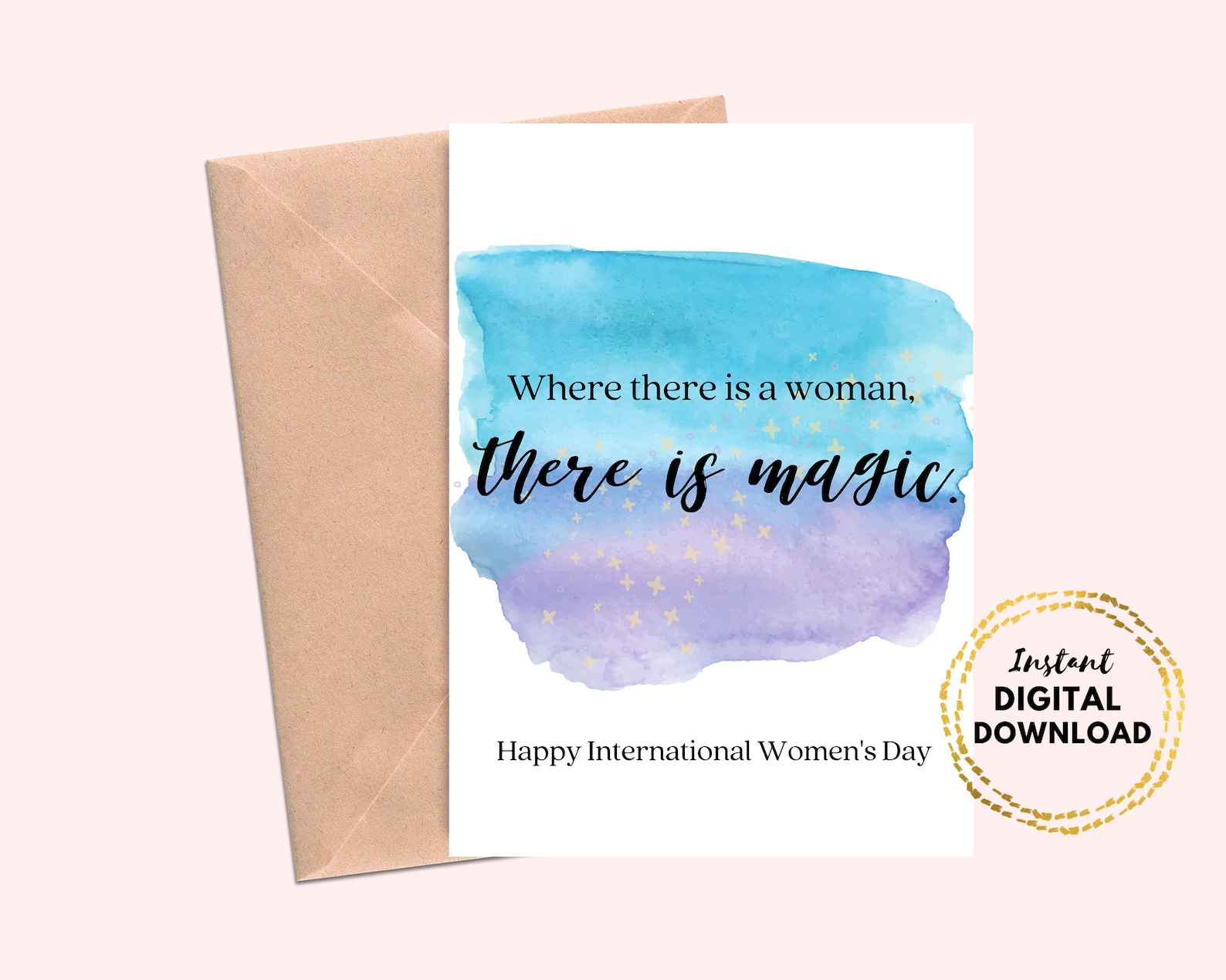 International Womens Day Printable Card Where There is a | Etsy