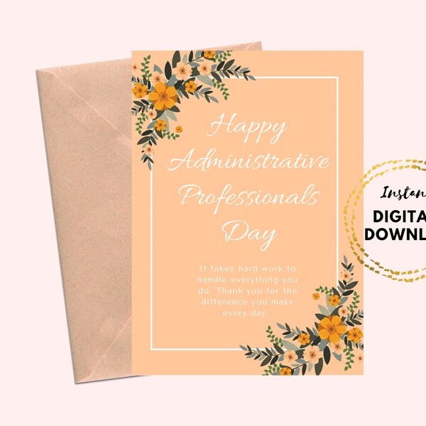 Administrative Professional Day Card - Etsy