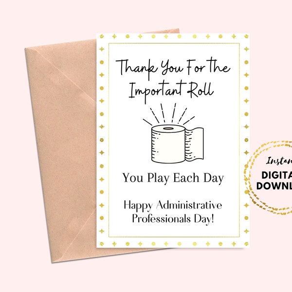 Thank You for the Important Roll You Play - Etsy