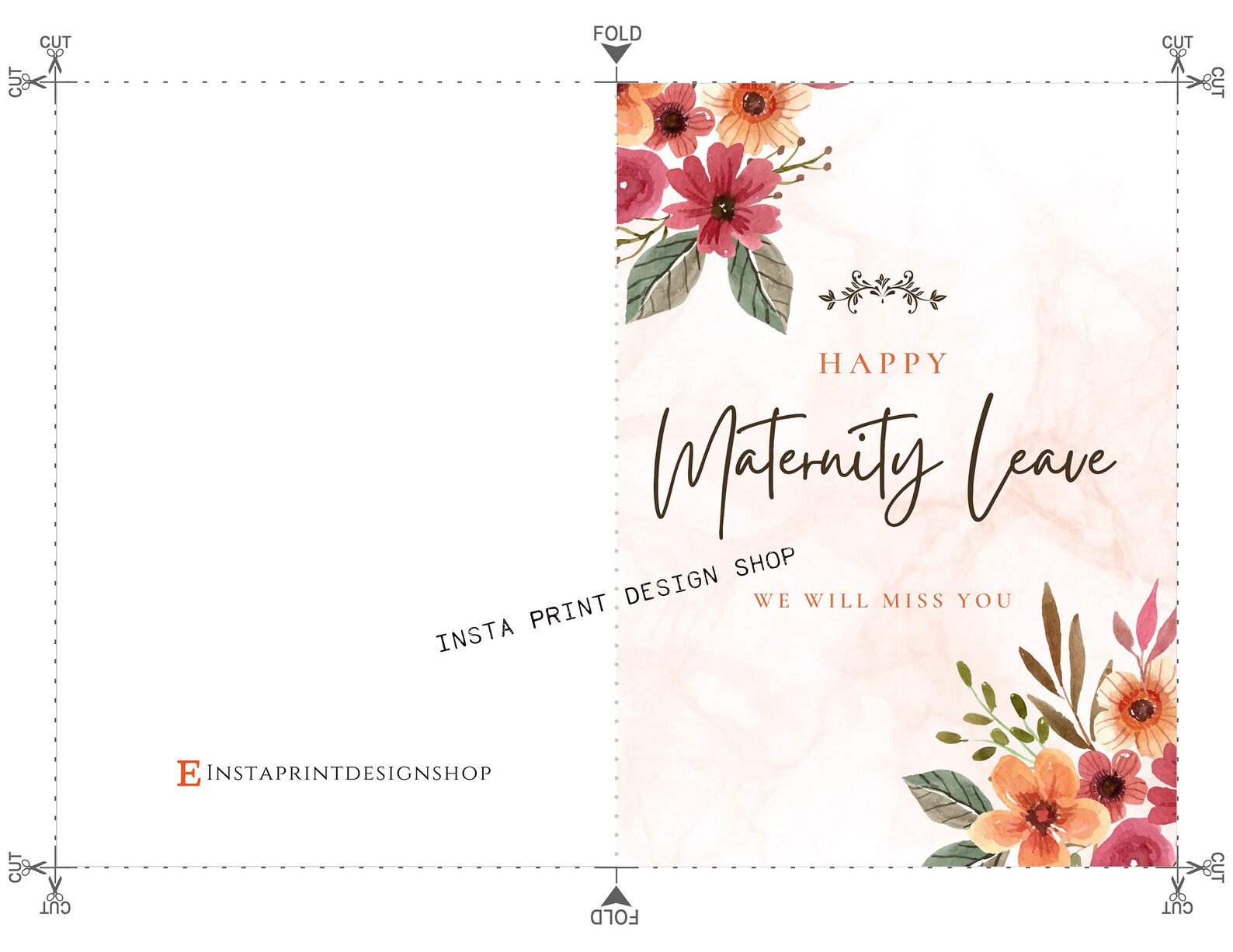 Happy Maternity Leave Printable Card, We Will Miss You, Co Worker ...