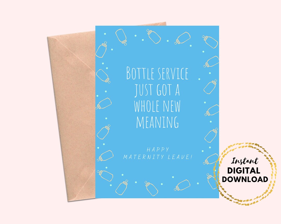 Printable Baby Congratulations Greeting Card, Happy Maternity Leave ...