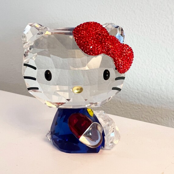 Large Crystal Hello Kitty Figurine / Glass Hello Kitty - Etsy